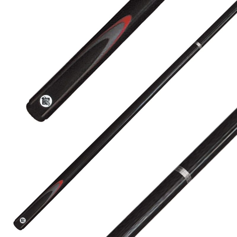 Plain Black Composite 48" 2pce Cue | Billiard Blitz